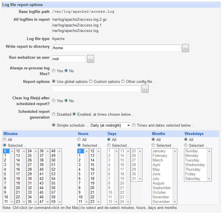 Setting up Webalizer log file analysis – CloudACM
